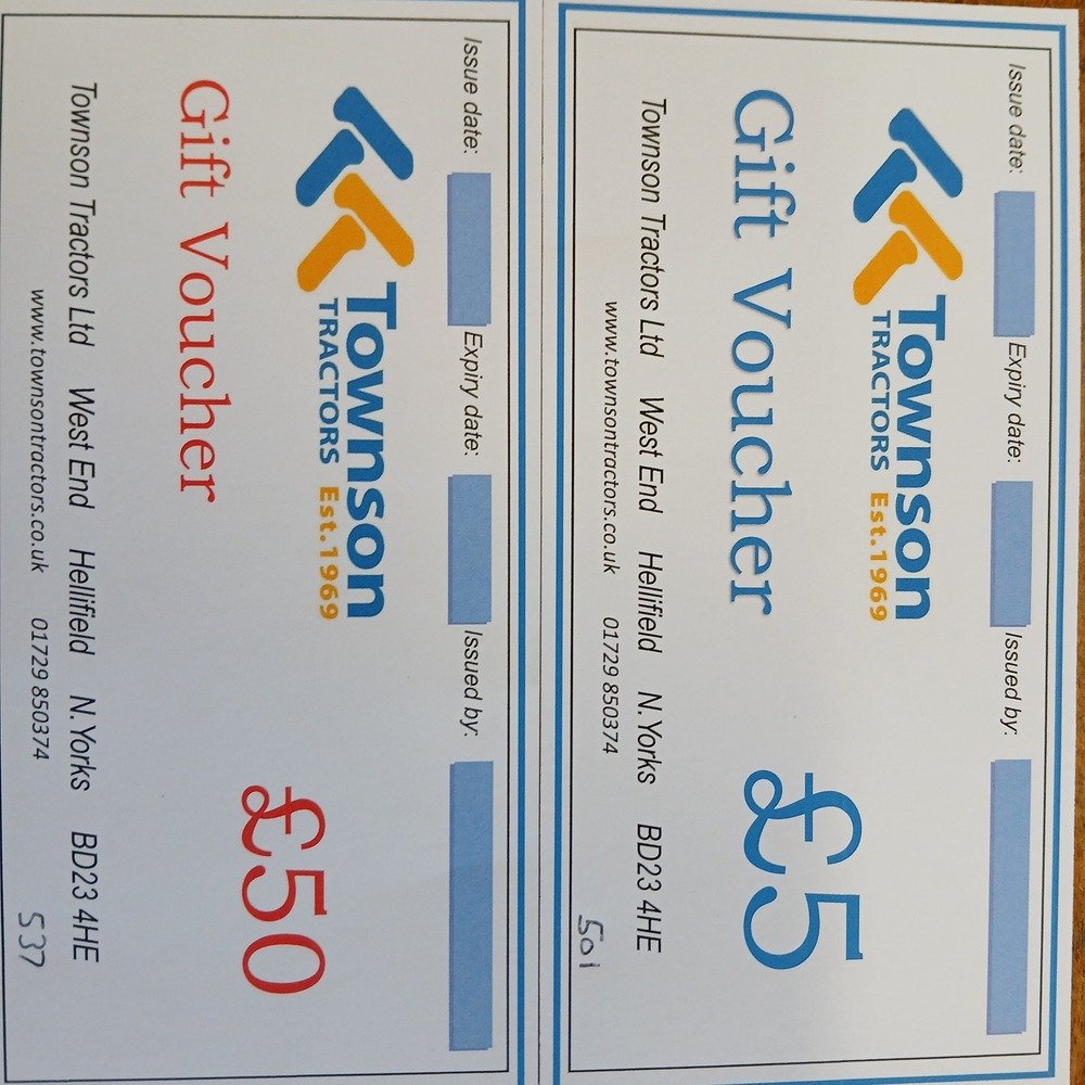 Townson Tractors Gift Vouchers - Townson Tractors